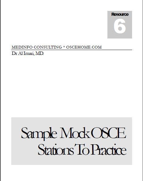 OSCEhome Cinical Skills Assessment Medical OSCE Exam Objective ...